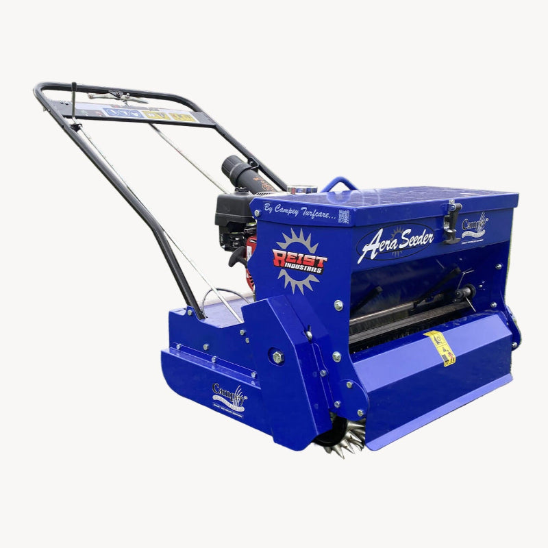 Campey Pedestrian AeraSeeder – Easy, Accurate Seeding — Lofty Lawn Care ...